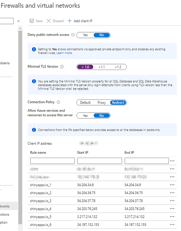 Connection Broken When Connecting App On Shinyapps Io With Azure SQL