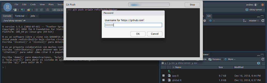 Why does rstudio git gui use password style text box for asking for your github user? - RStudio ...