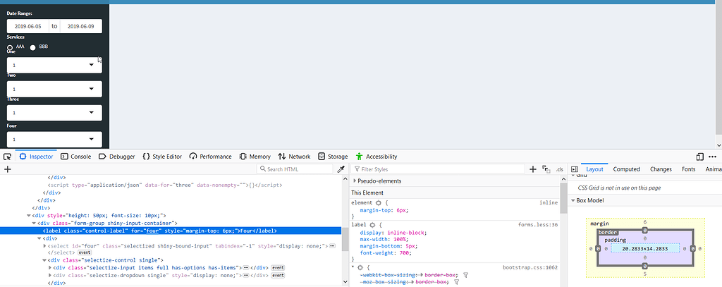 Custom selectInput Label Margin margin-top - shiny - Posit Community