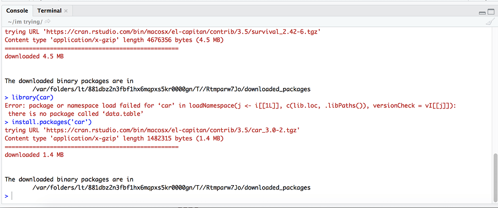 Package download error on R for Mac - General - Posit Community