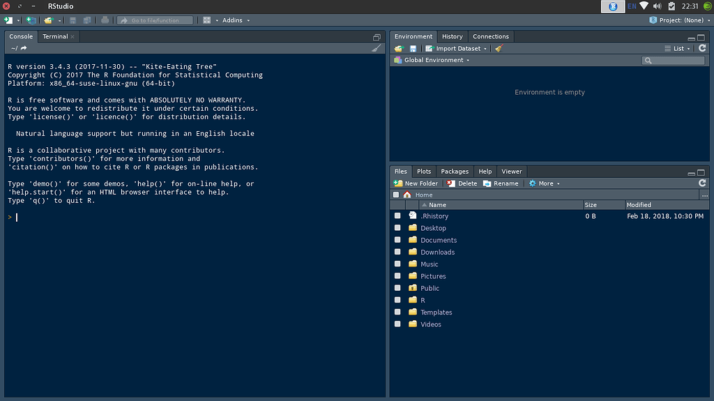 RStudio 1.1.383 cannot display window menu in OpenSUSE Tumbleweed (Xfce ...