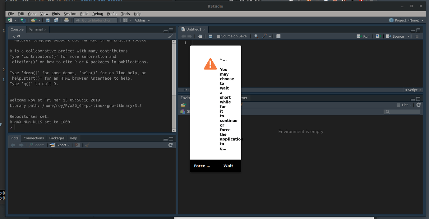 RStudio crashing after out of disk space error - RStudio IDE - Posit ... RStudio crashing after out of disk space error - RStudio IDE - Posit ...