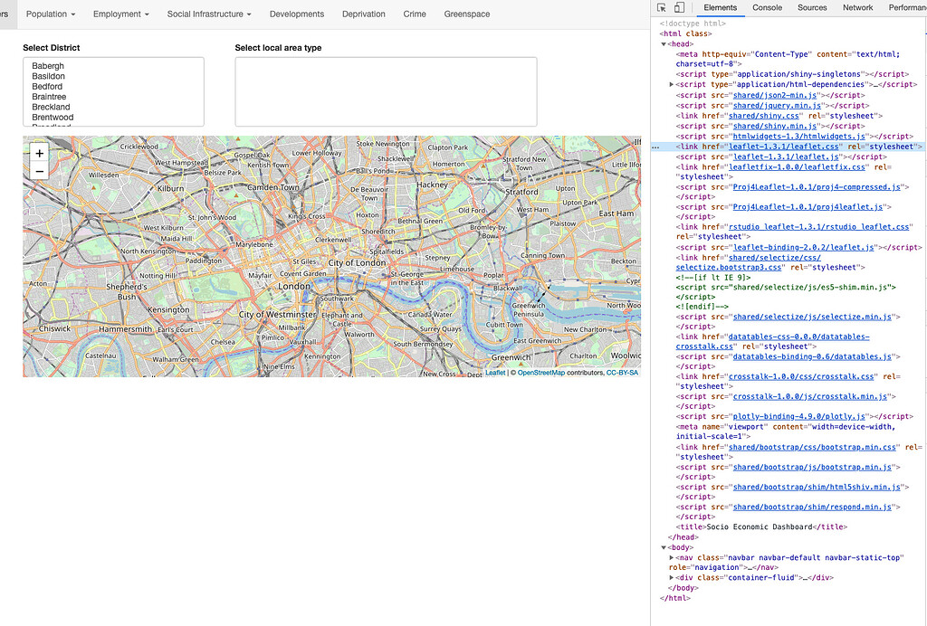 How can I include the javascript and css for html widgets such as ...