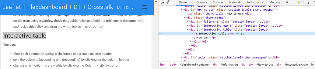 How to anchor-link to a #### Heading inside a Flexdashboard page - shiny - Posit Community