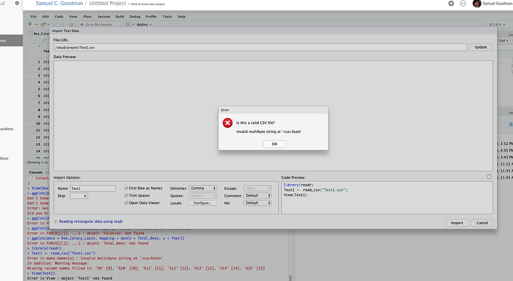 Importing Dataset Problem - General - Posit Community Importing Dataset Problem - General - Posit Community