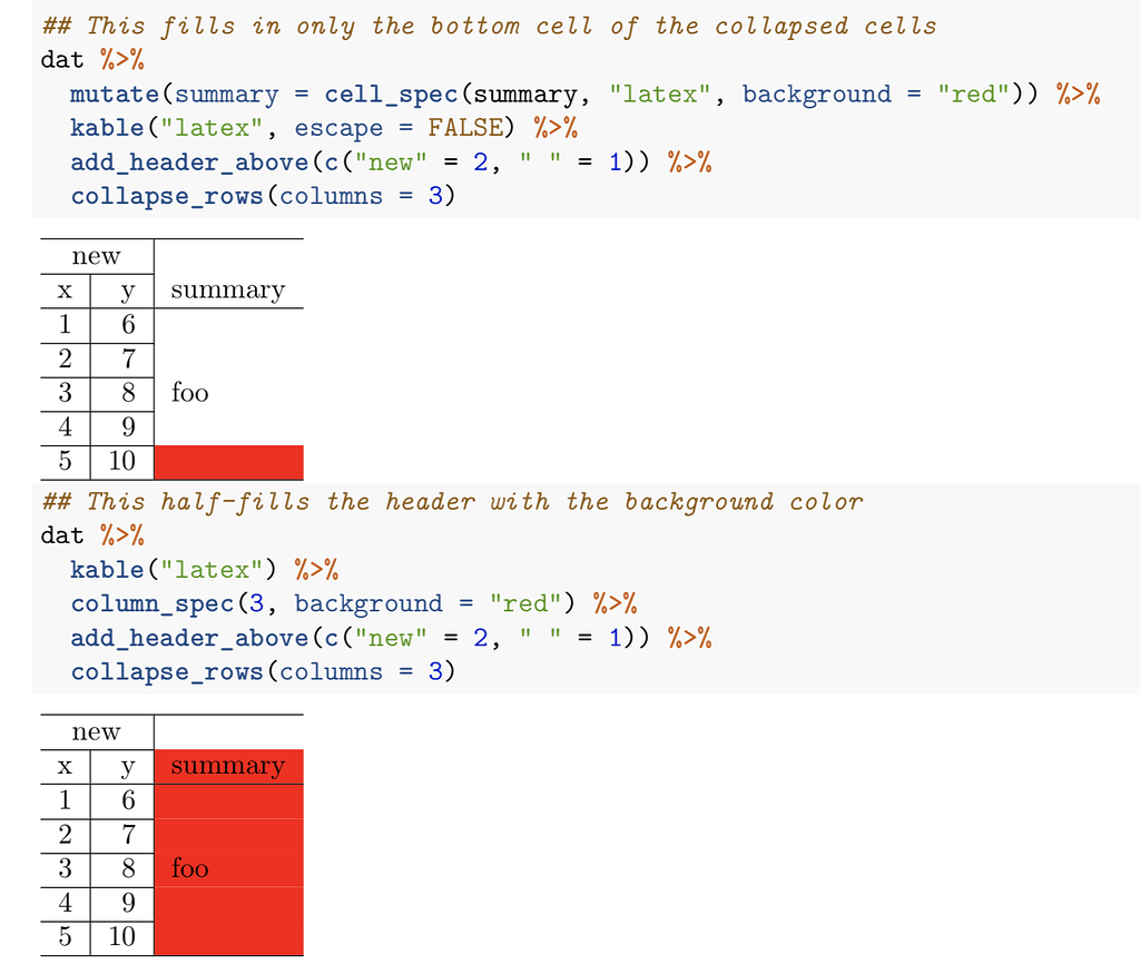Background color for multirow cells in kableExtra - Publishing Your Results - Posit Community