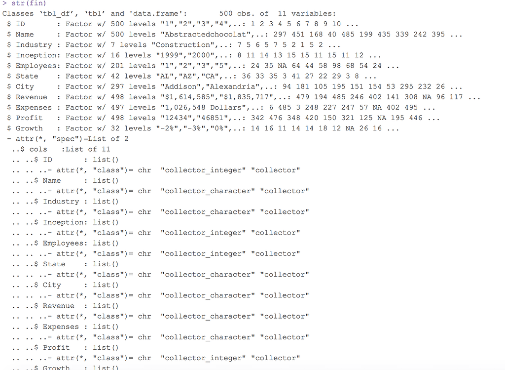 Problem on visualizing the structure (str()) - General - Posit Community