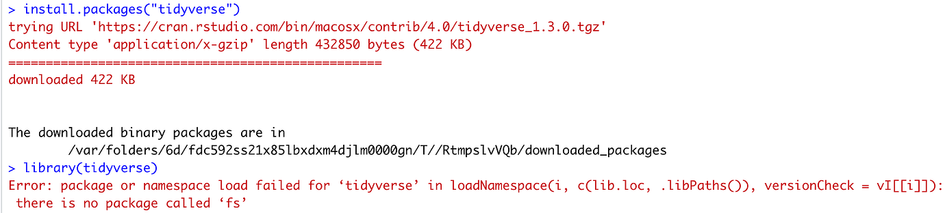 Error Loading library(tidyverse) on MACBOOK AIR - General - Posit Community