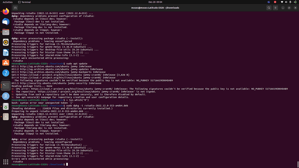 Problem to install Rstudio - RStudio IDE - Posit Community