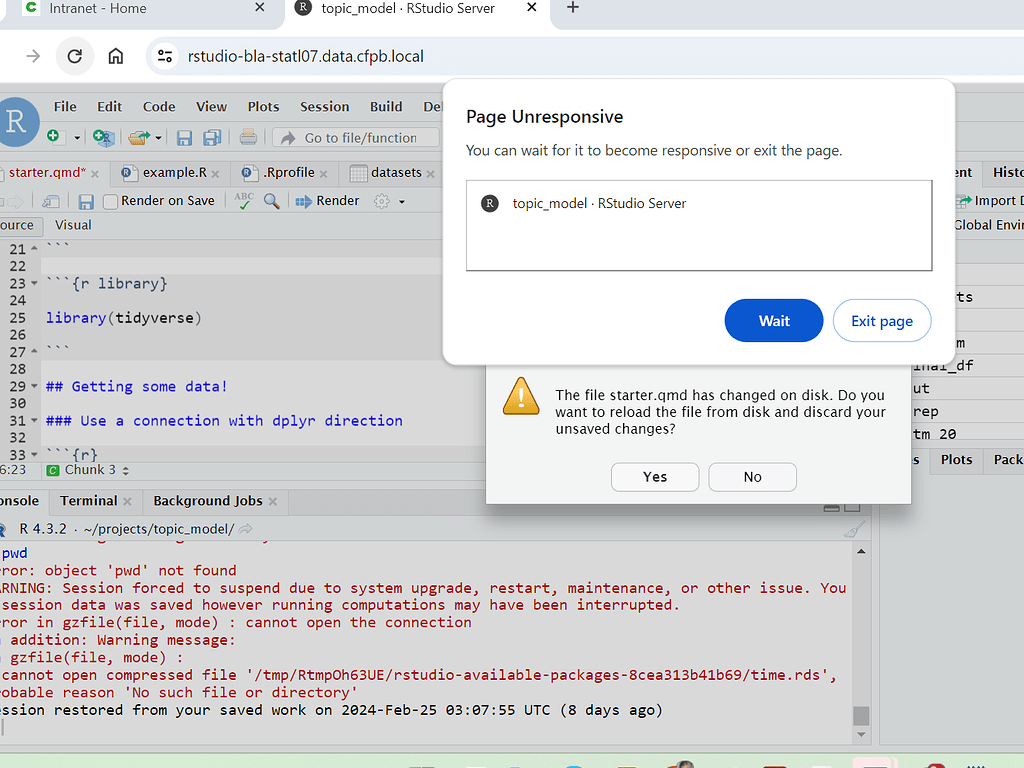 Rstudio Server persistent issues - General - Posit Community