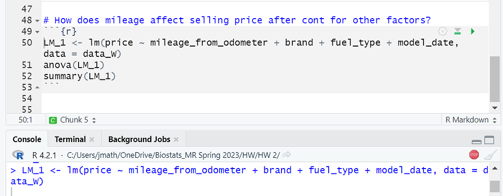 R failing to load lm() model - General - Posit Community