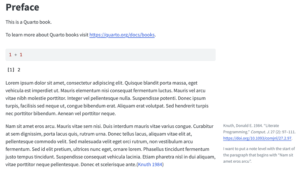 margin notes not appearing where desired - Publishing Your Results ...