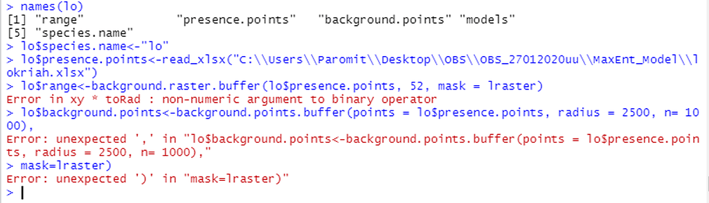 Error in xy * toRad : non-numeric argument to binary operator - General ... Error in xy * toRad : non-numeric argument to binary operator - General ...