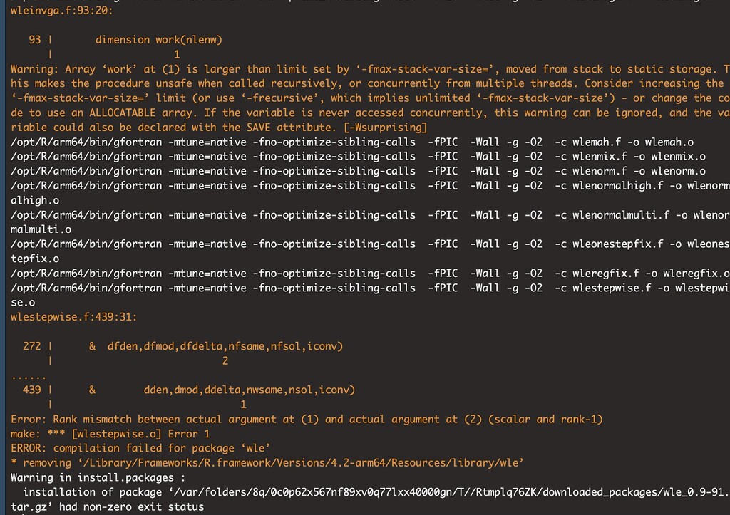 problem with Installing wle package that is not avaliable in R anymore for mac - General - Posit ...
