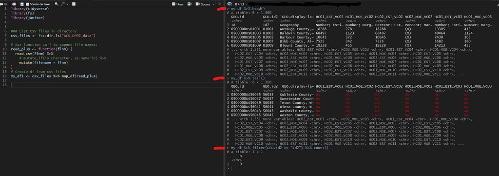 Loading Multiple csv in R issue - variable types causing erro - tidyverse - Posit Community