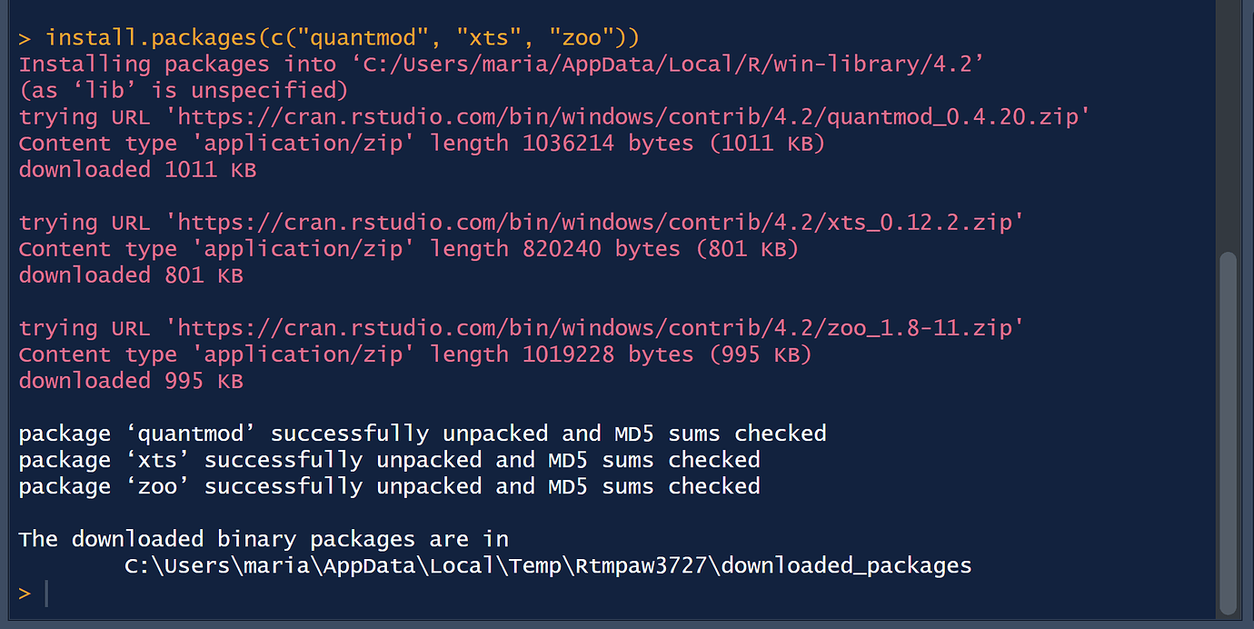 Error installing quantmod and any other packages - General - Posit Community
