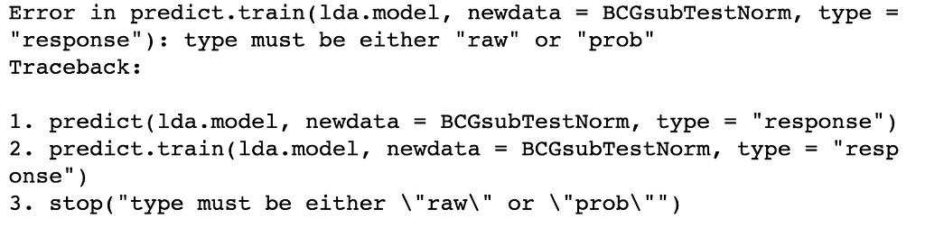 Help Using Caret To Run 5 Fold Cv On Lda Qda And Knn While Also Creating A Confusion Matrix