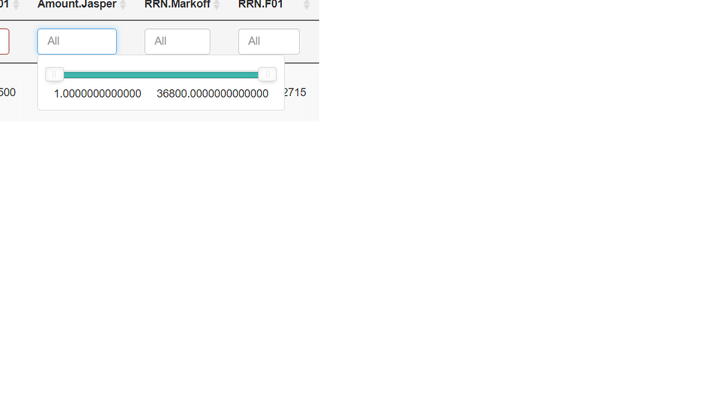 How To Remove Dt Package Datatable Filter Sliders In Numeric Type