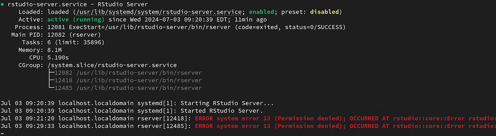 RStudio Server - Could not connect to the R Session on R Studio Server - RStudio IDE - Posit ...