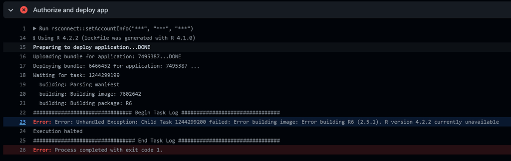 shiny-deploy.yaml - Error building R6 (2.5.1). R version 4.2.2 currently unavailable - shinyapps ...