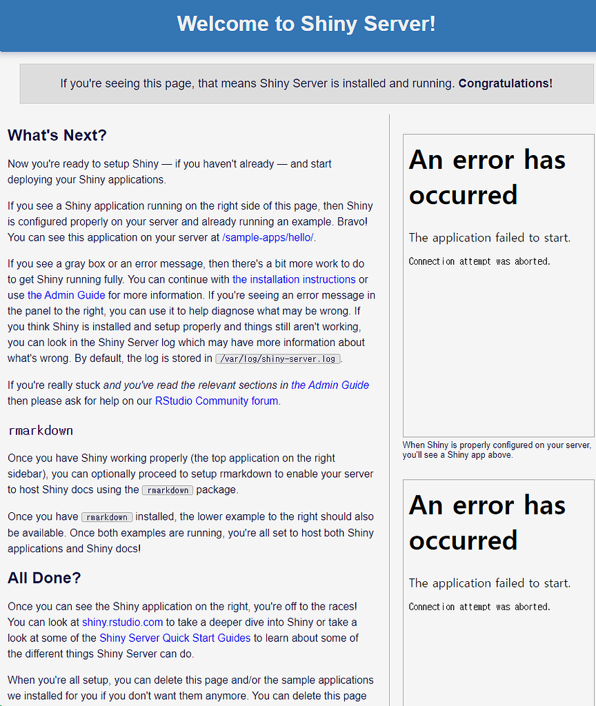 Shiny Server Throws An Error Shiny Posit Community 