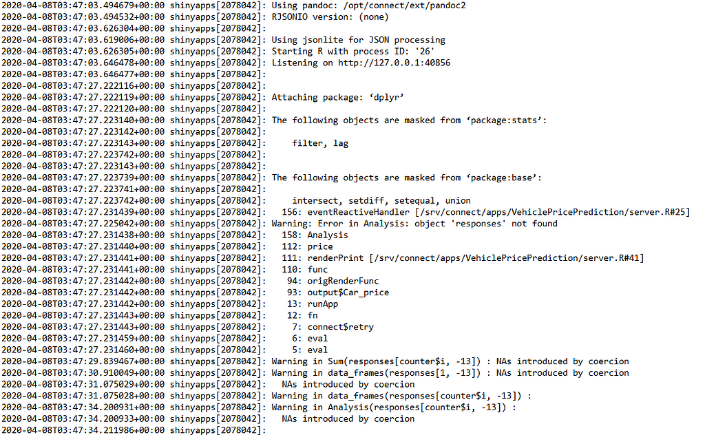 Error in Analysis: object 'responses' not found - shiny - Posit Community