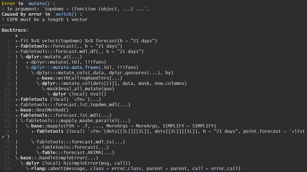 Error in `mutate()`: i In argument: `topdown = (function (object ... Error in `mutate()`: i In argument: `topdown = (function (object ...