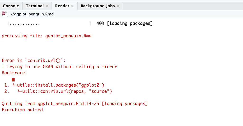 R Markdown won't knit even though my code chunks work - tidyverse - Posit Community