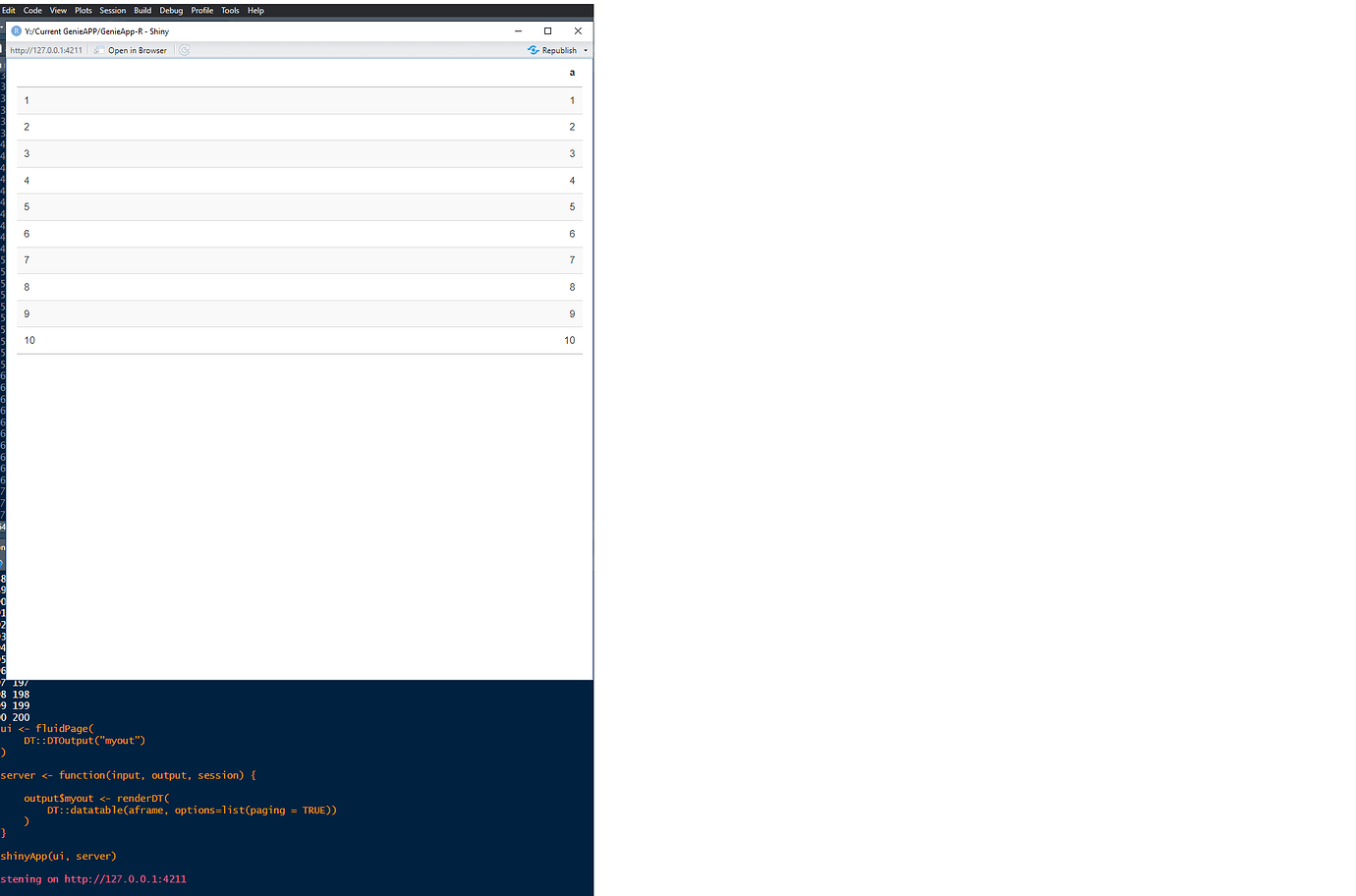 Pagination is not shown in DT::datatable() - shiny - Posit Community