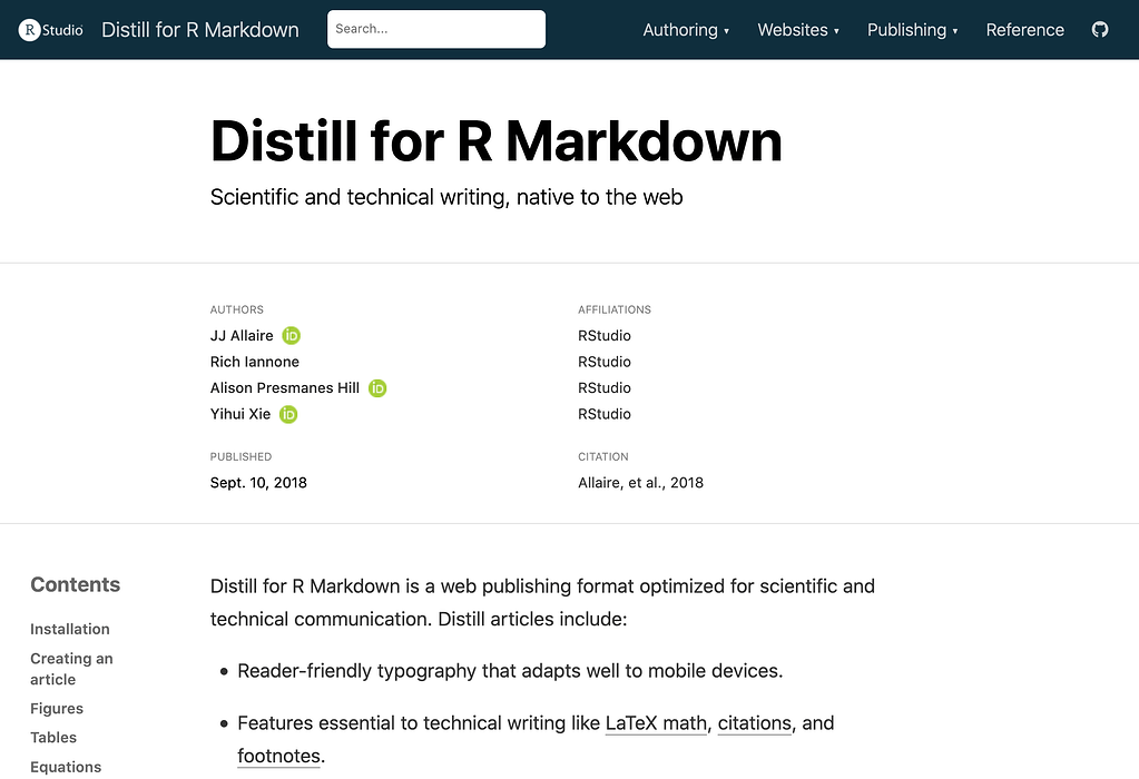 (Re-)introducing Distill for R Markdown - RStudio Blog - Posit Community