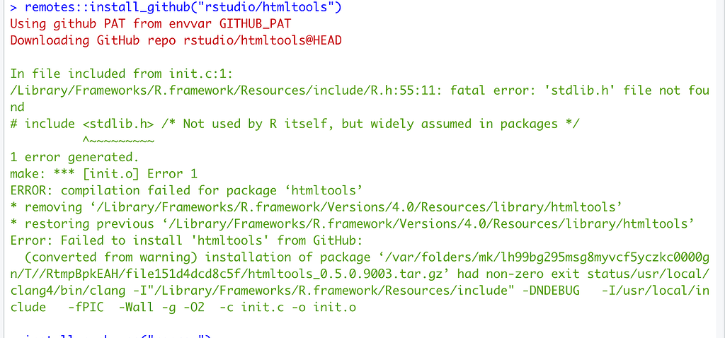 Error installing htmltools from GitHub - General - Posit Community