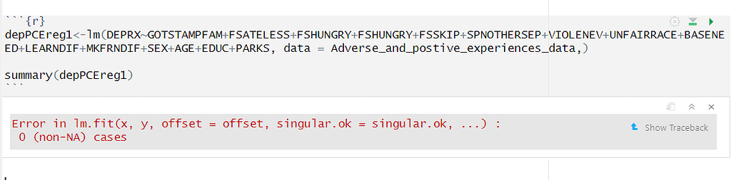 getting NA error when there is no NA in my dataset - General - Posit ...