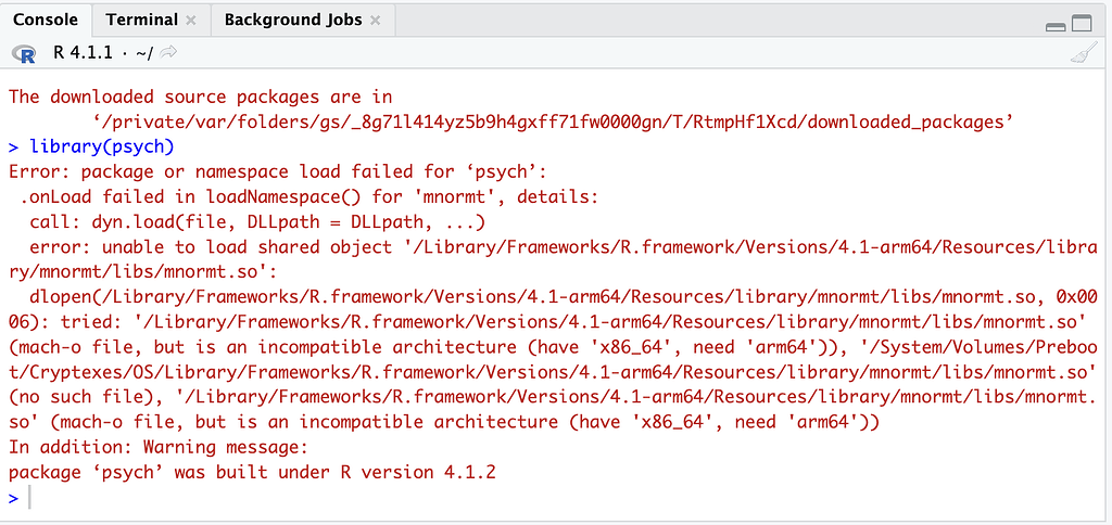Cant Install Package Psych Package Development Posit Community 2674