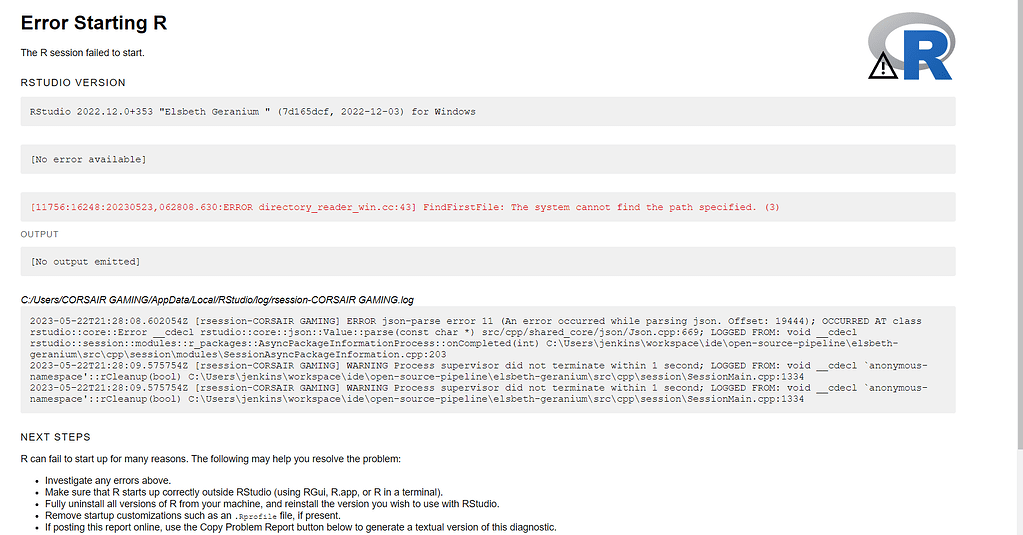 Rstudio not working even with uninstalling / reinstalling EVERYTHING ... Rstudio not working even with uninstalling / reinstalling EVERYTHING ...
