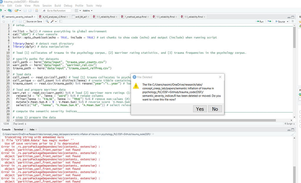 What is going on with my R Studio when it opens multiple files ...