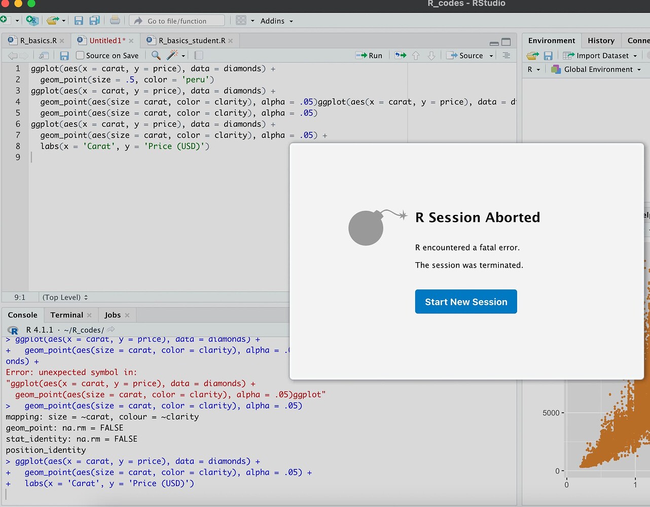 R session aborted with ggplot2 when already use preview version rstudio ...