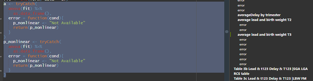 How to remove doucment outline for function - RStudio IDE - Posit Community