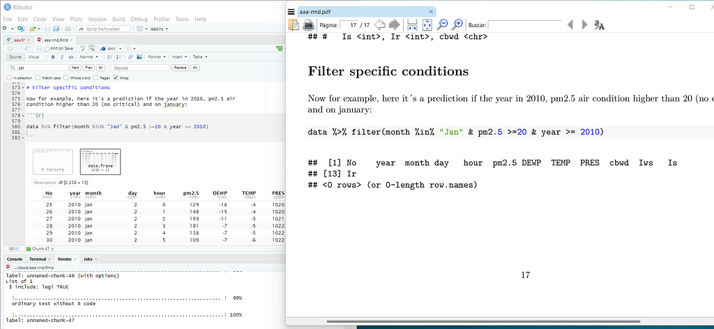 Chunk output is not in the document - Publishing Your Results - Posit Community