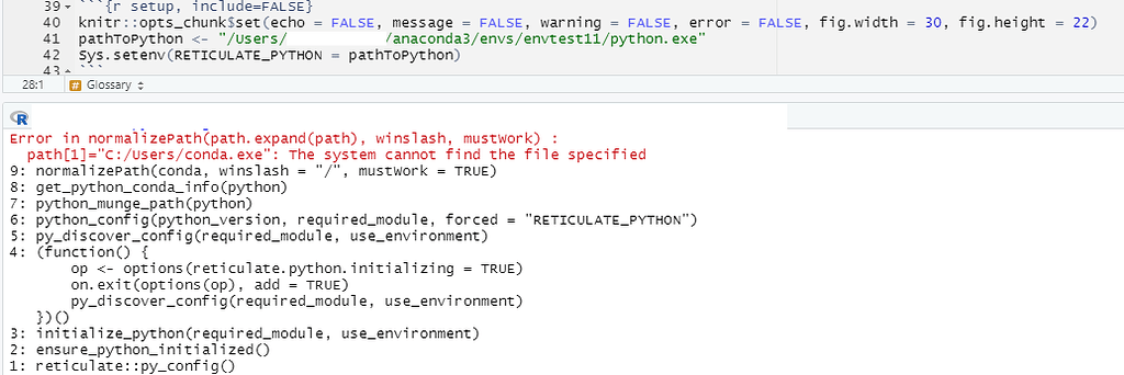 Issues using virtual environment when running python from R Studio ...