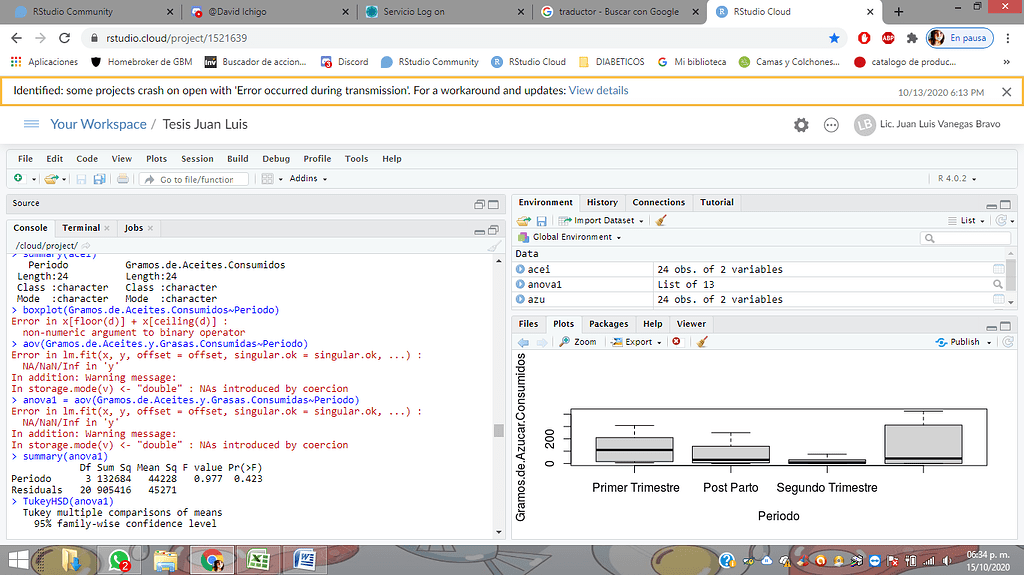 Error when making an anova - General - Posit Community
