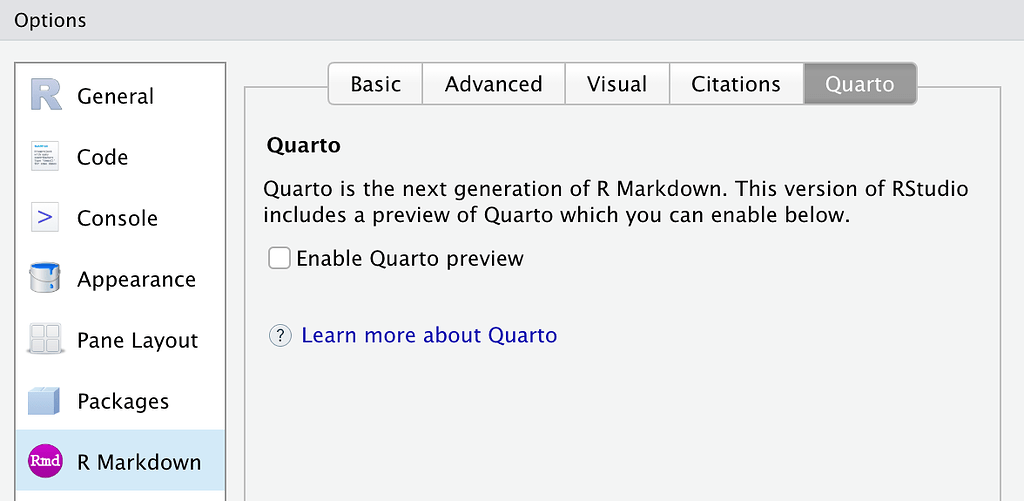 R Markdown and Quarto tab - General - Posit Community