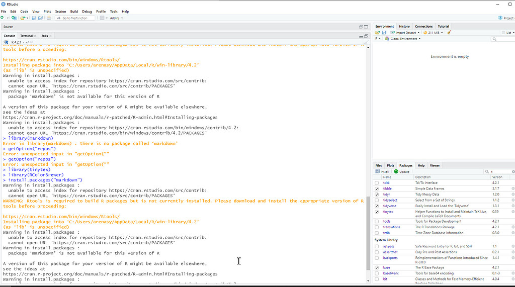 Unable to Open New Rmarkdown file - General - Posit Community