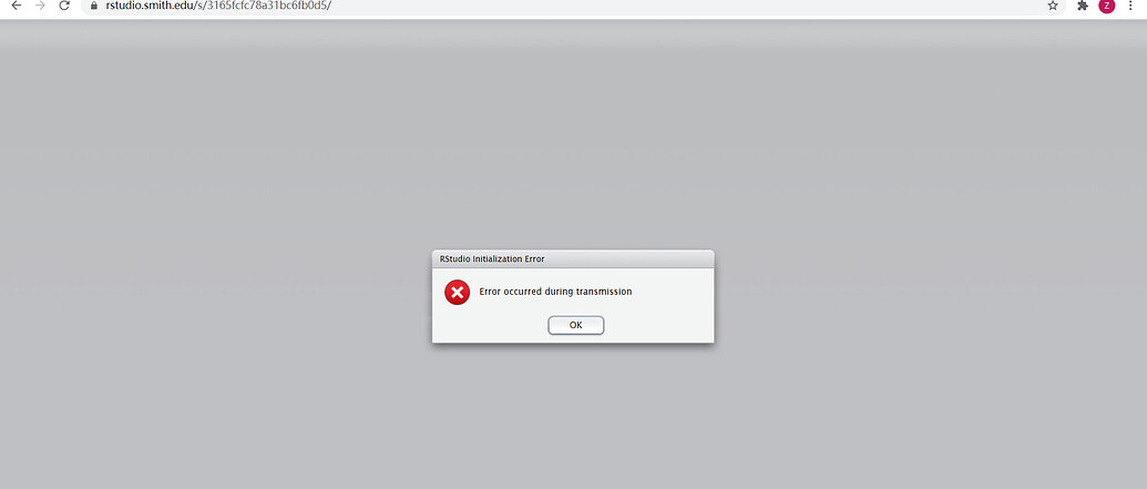 Rstudio server: error occurred during transmission. Can't open the file ...