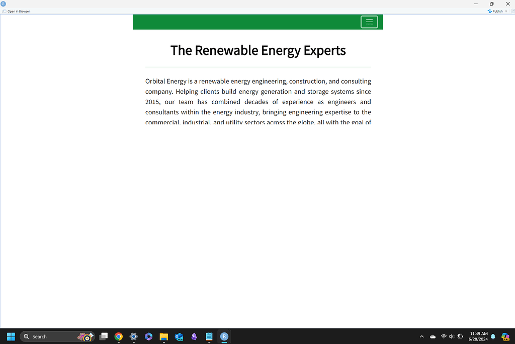 Limited Page Size in Shiny App - shiny - Posit Community