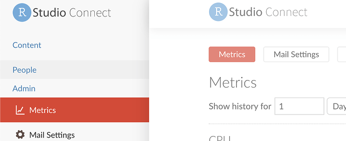 historical usage of CPU and RAM on the rstudio server and connect based ...