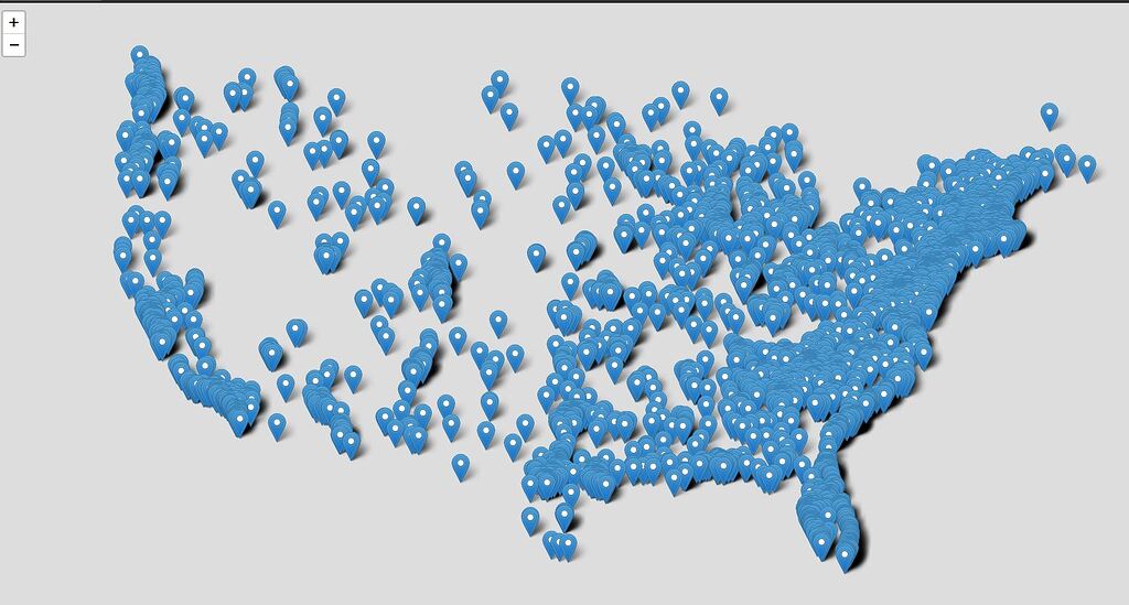 Leaflet - Cluster Option and Base Map Issue - General - Posit Community