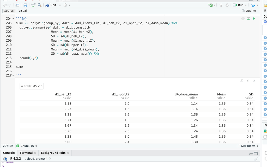 descriptive statistics help - General - Posit Community